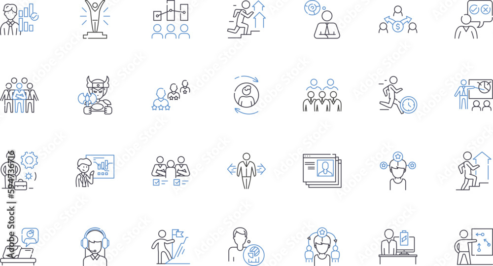 Community line icons collection. Empathy, Diversity, Inclusion, Unity, Participation, Connection ...