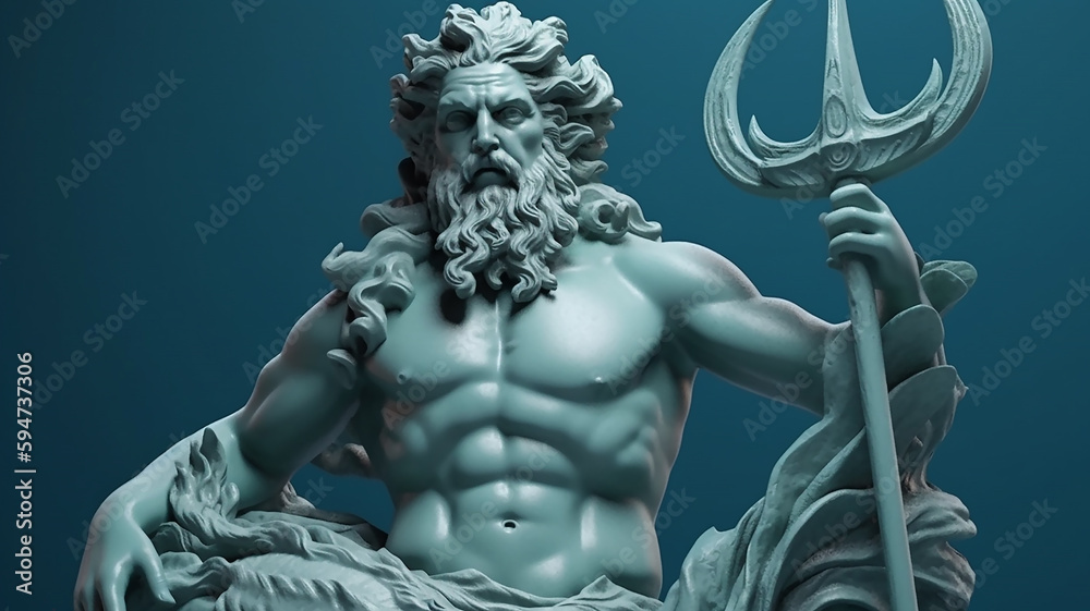 The mightiness of god of sea and oceans Neptune, Poseidon, Triton ...