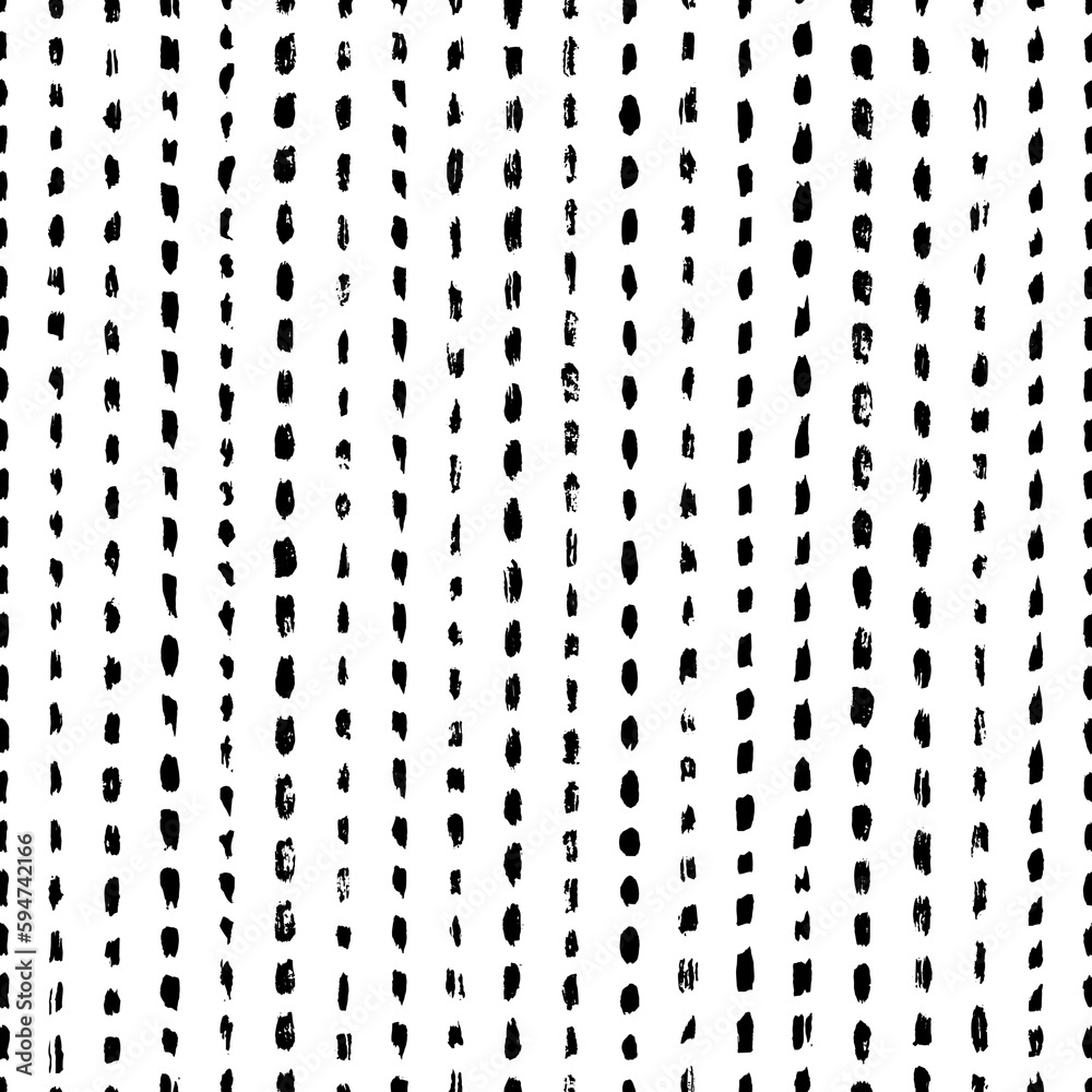 Dash seamless pattern. Vertical crayon line. Repeating hand draw ...