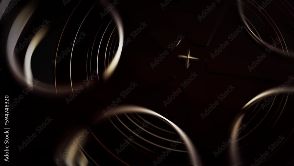 Movie tape, graphics composition detail element. Reel tape spool ...