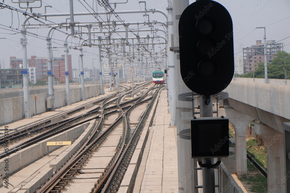 Stockfoto The Metro rail in Dhaka.Inside veiw of Bangladesh metro ...