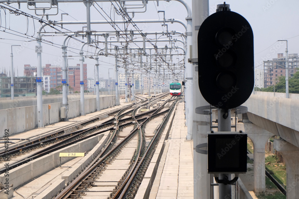 The Metro rail in Dhaka.Inside veiw of Bangladesh metro services.Rail ...