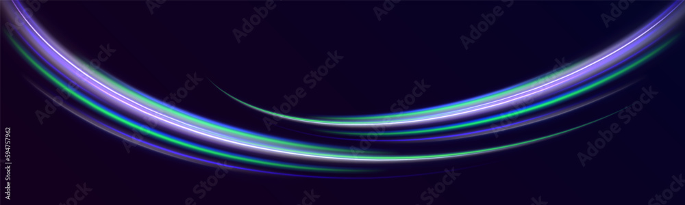 Blue glowing shiny green lines effect vector background. Dynamic ...
