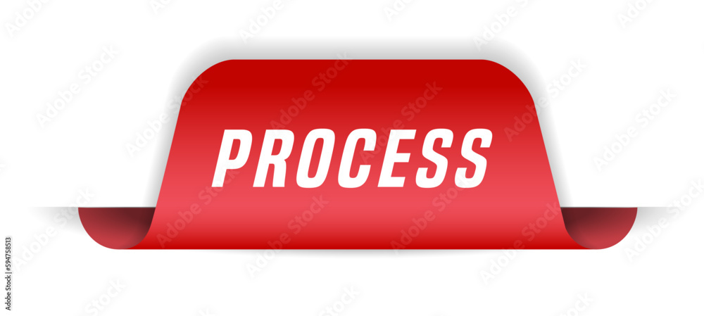 Colorful vector flat design banner process. This sign is well adapted ...