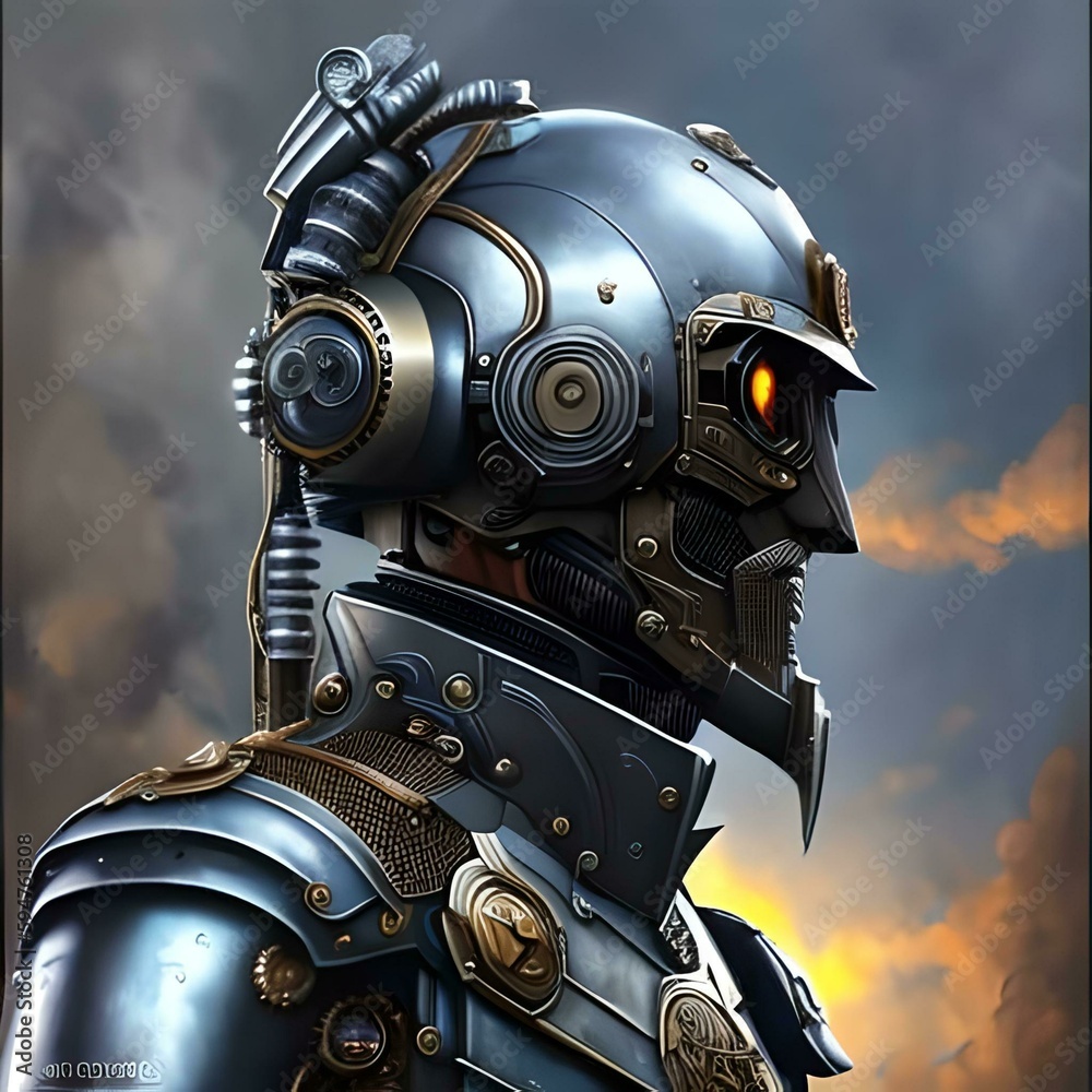 Artificial intelligence, cyborg, robot, android, human machine ...