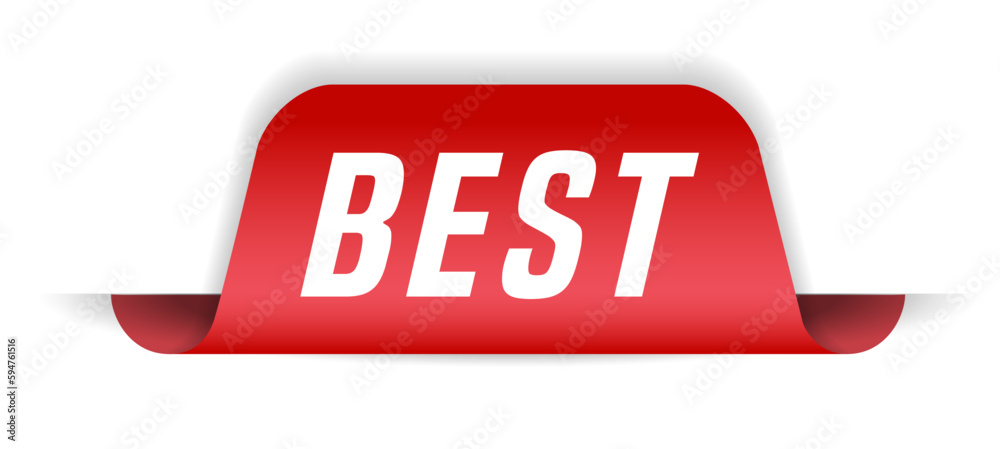 Colorful vector flat design banner best. This sign is well adapted for ...