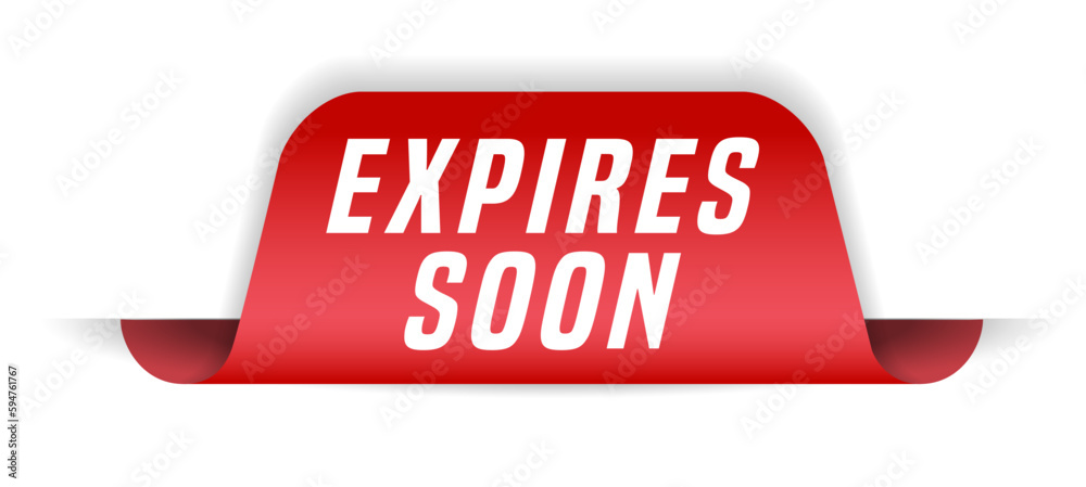 Colorful vector flat design banner expires soon. This sign is well ...