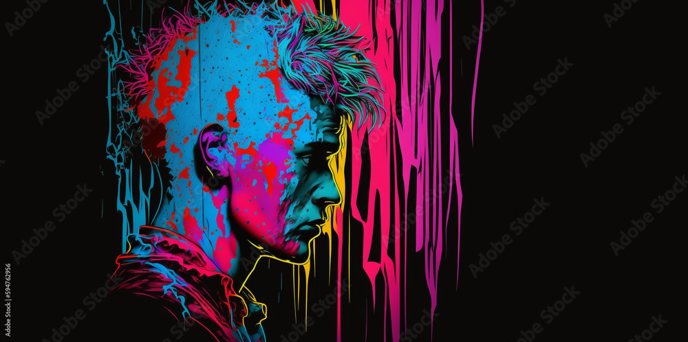 Mental problems, Depression, grief concept, having fears and scary ...