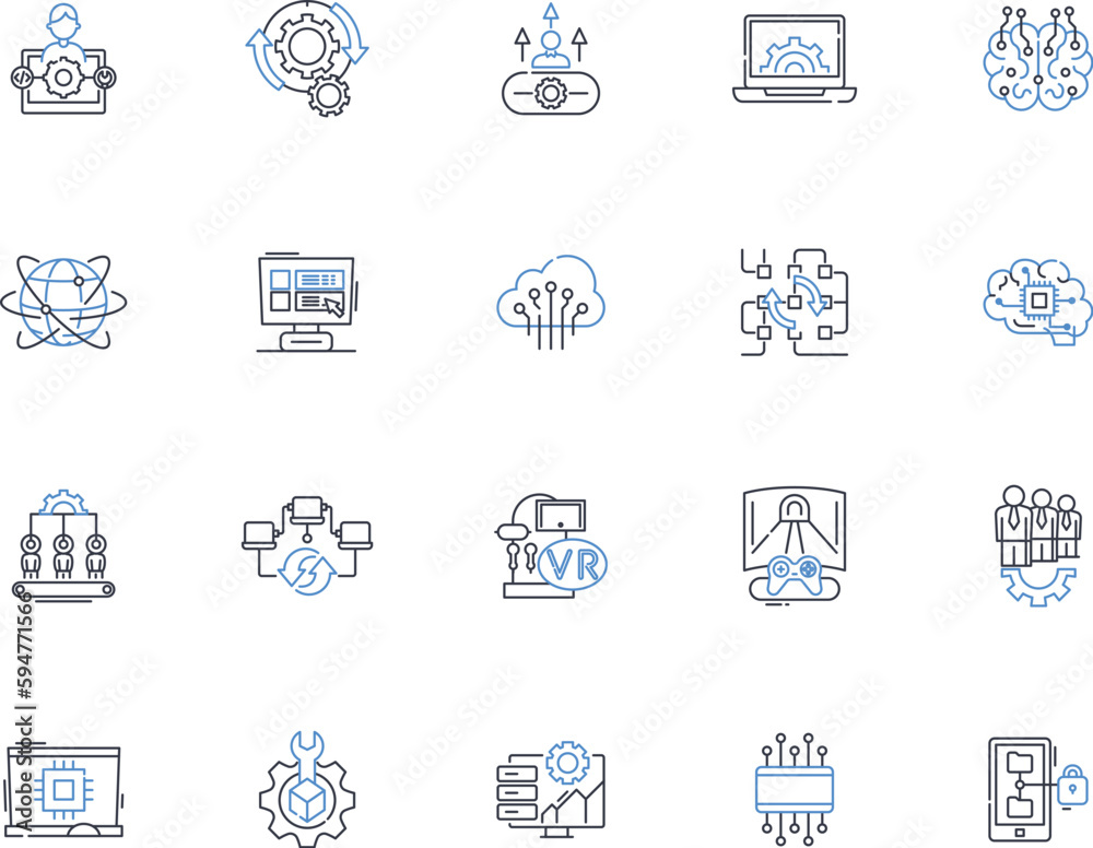 Singing crooning line icons collection. Melodic, Harmonious, Choral ...