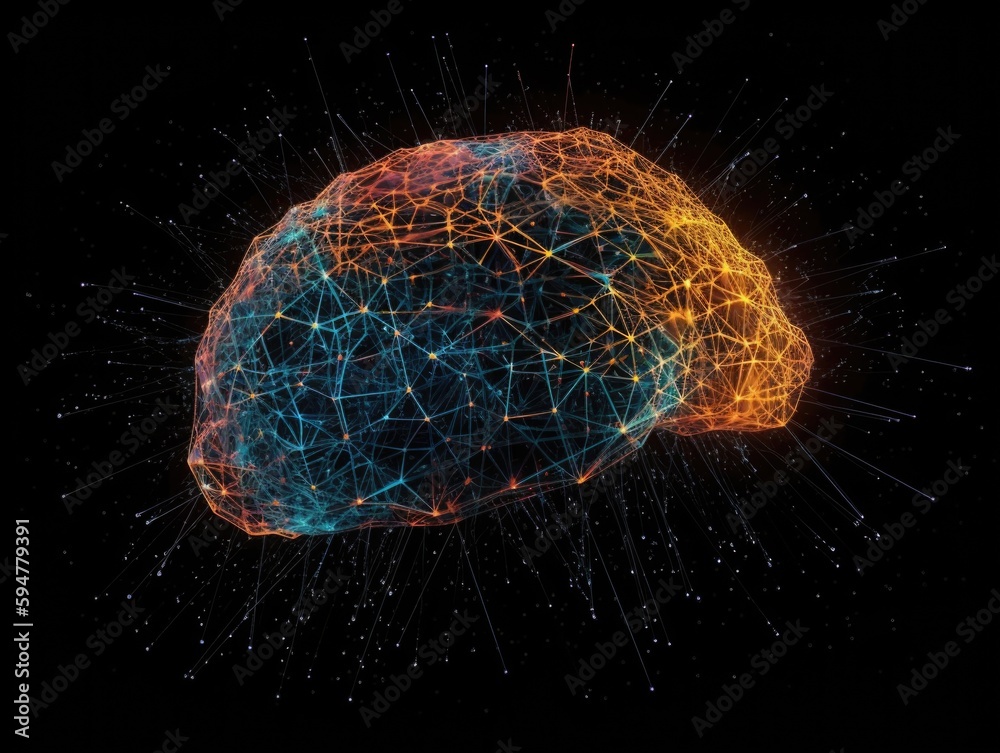 The human brain in the form of a neural network. Technologies. AI ...