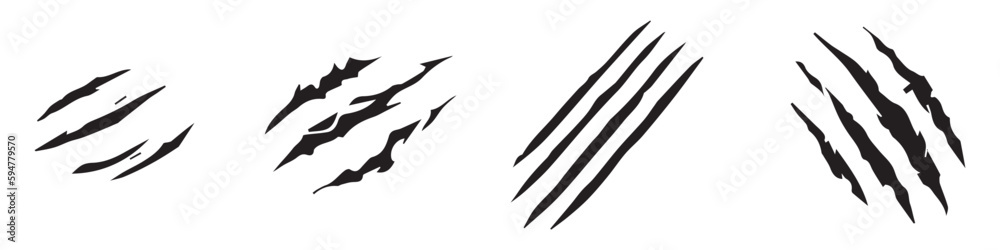 Claws scratches icon symbol. Claw sign logo texture. Vector ...