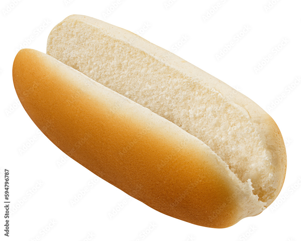 HOT DOG bun isolated on white background, full depth of field Stock ...