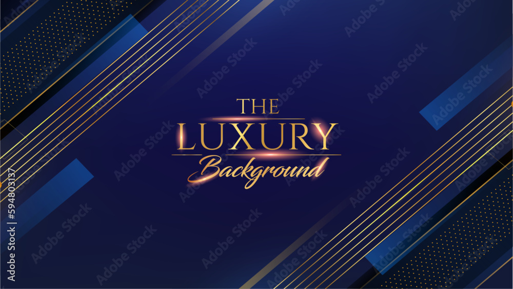 Dark Blue Golden Royal Awards Graphics Background. Lines Growing ...