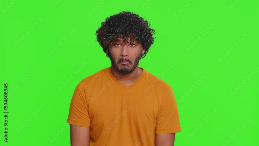 Comical Funny Young Indian Man Making Playful Silly Facial Expressions
