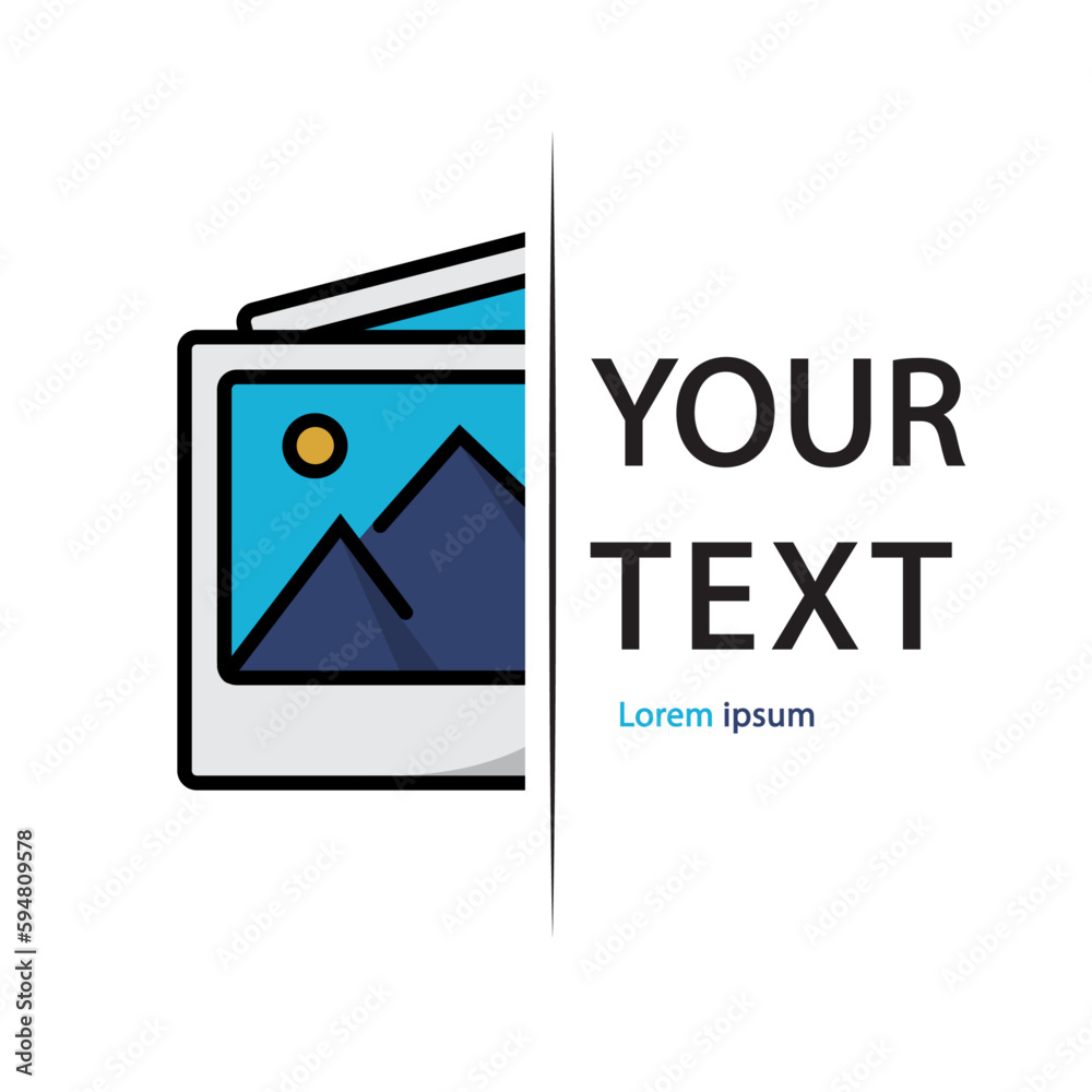 picture logo icon with text space photo camera vector snapshot ...