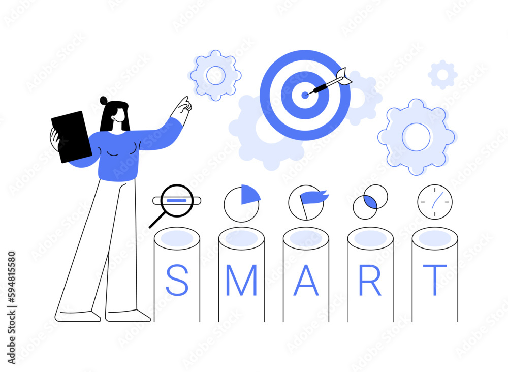 SMART Objectives abstract concept vector illustration. Stock Vector ...