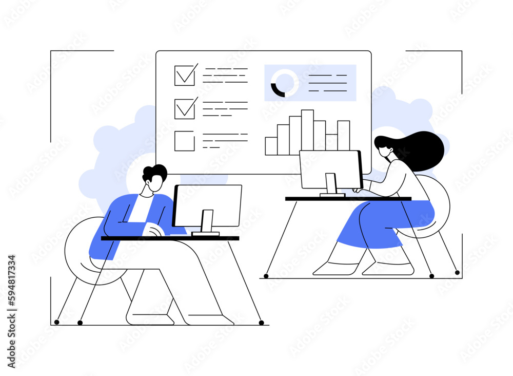 Computer Lab abstract concept vector illustration. Stock Vector | Adobe ...