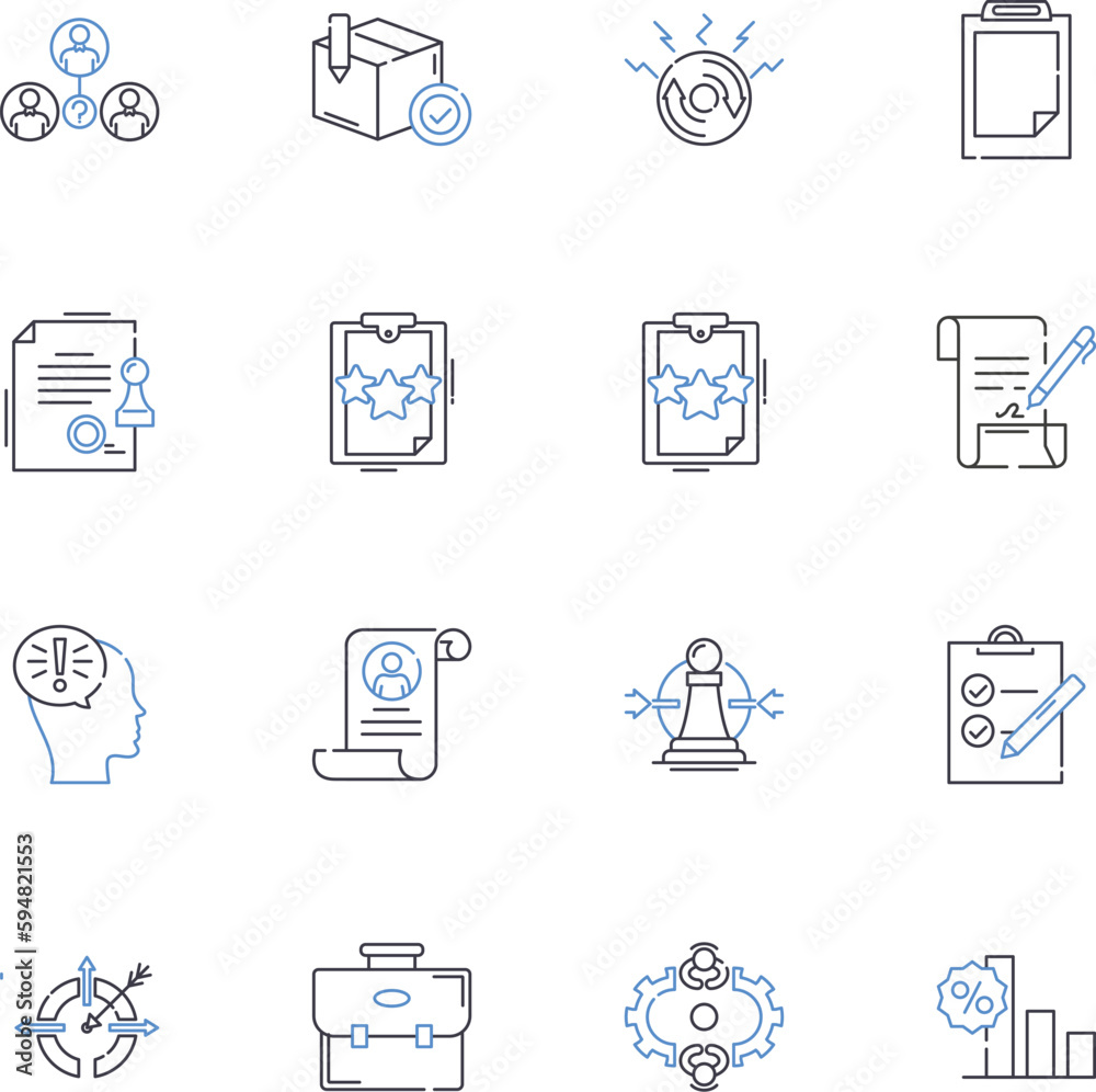 Competition and rivalry line icons collection. Contest, Race, Match ...