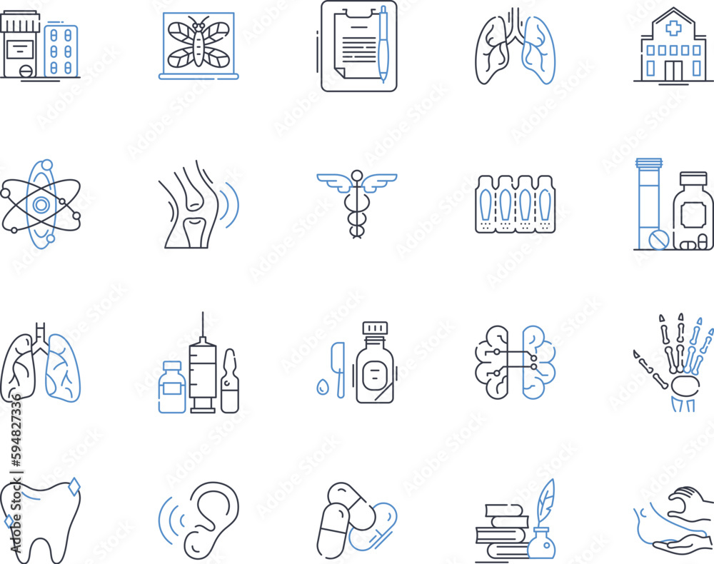 Medical assistance line icons collection. Aid, Assistance, Emergency ...