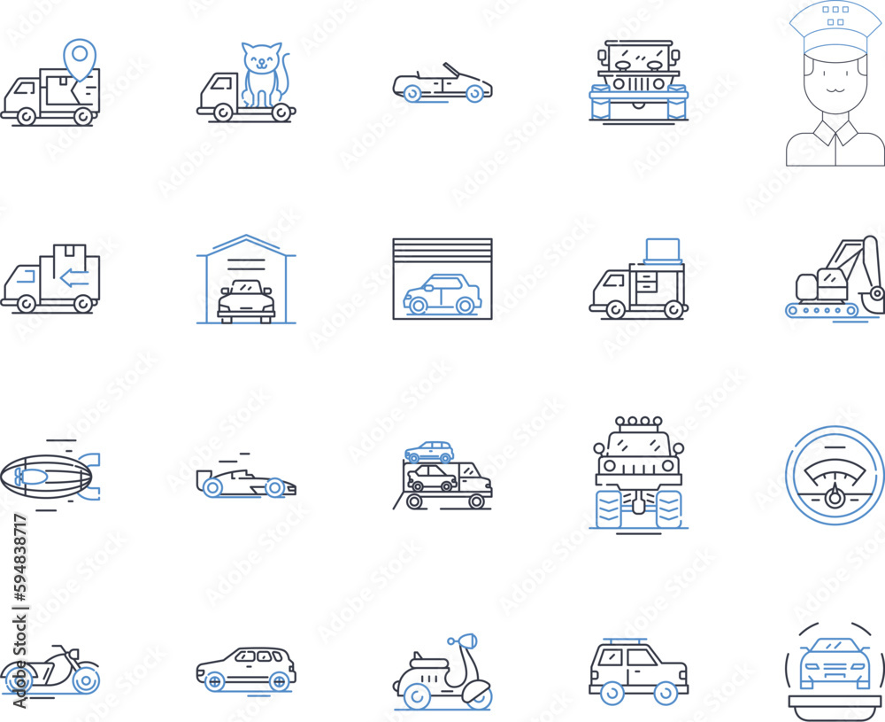 Movement line icons collection. Flow, Progress, Mobility, Motion ...