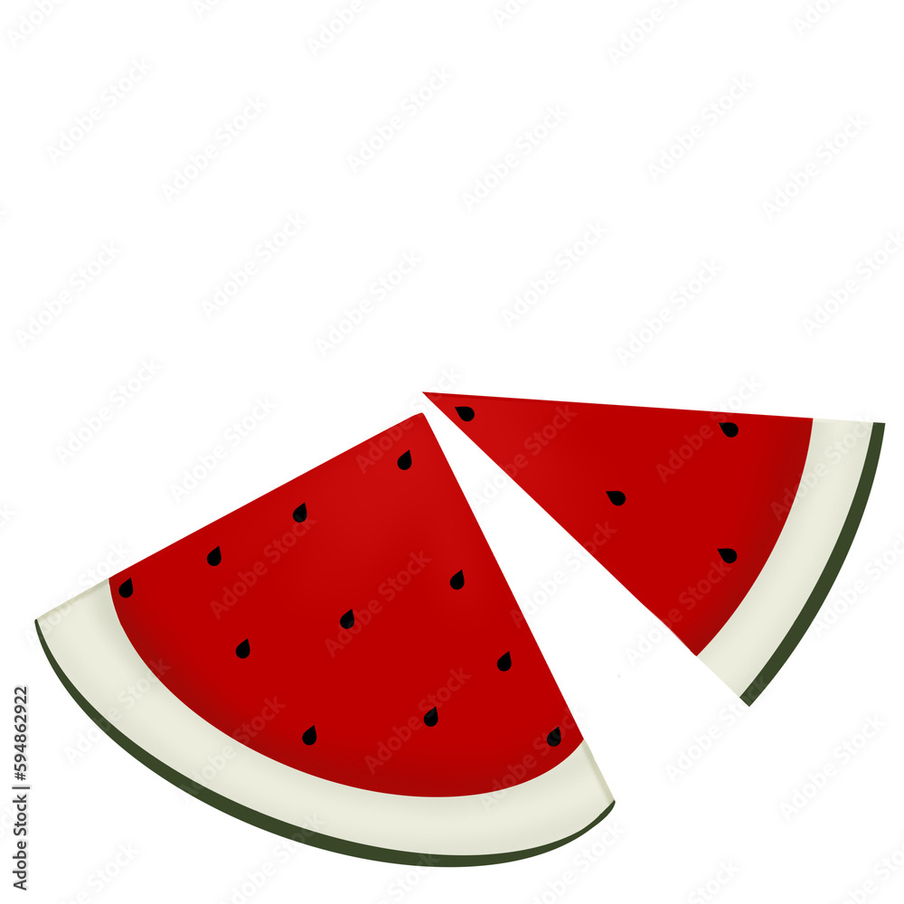 Watermelon Slice, Watermelon vector, icon, clipart, Watermelon ...
