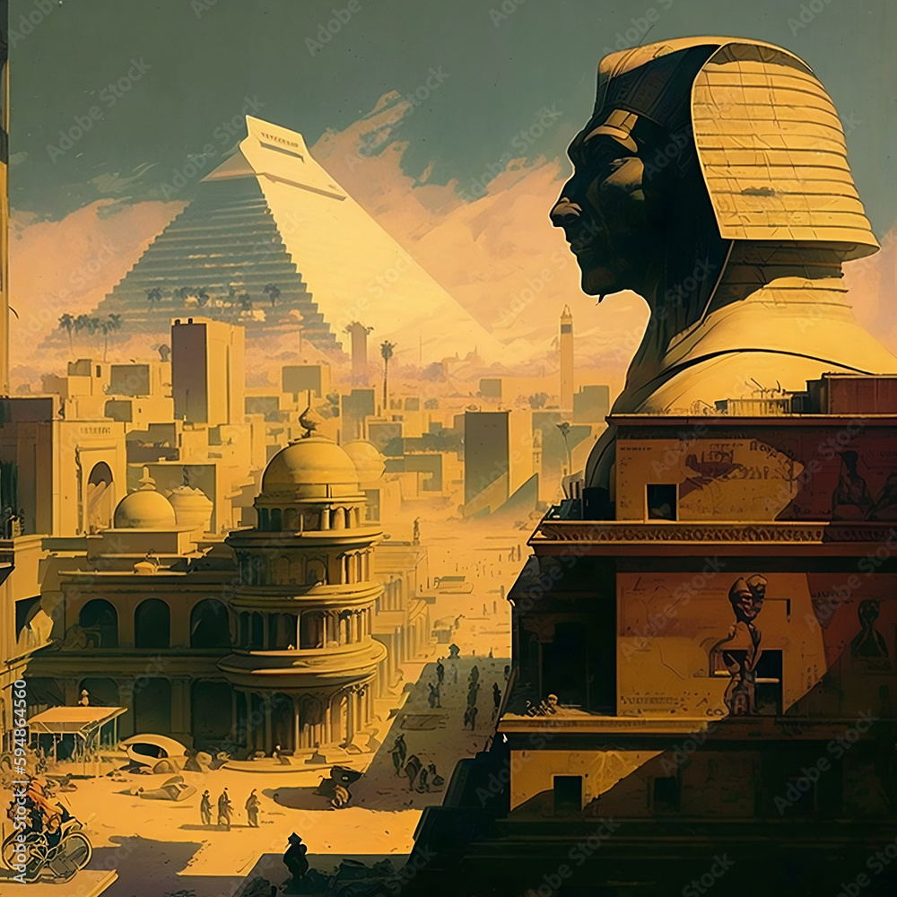 the great sphinx of giza, pyramids, egypt, fantasy, downtow, mosque ...