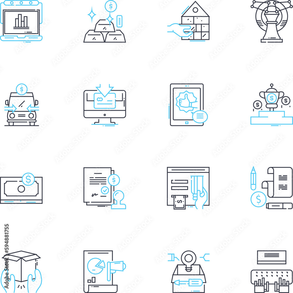 Propaganda linear icons set. Manipulation, Indoctrination, Persuasion ...