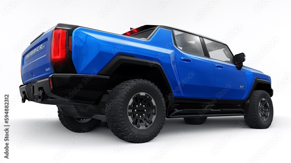 San Diego, USA. April 14, 2023. GMC Hummer EV 2022 is an all-electric ...