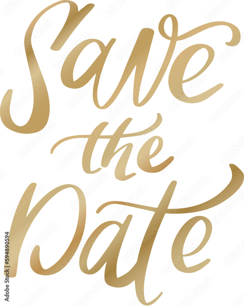 Save the date. Wavy elegant calligraphy spelling for decoration of the ...