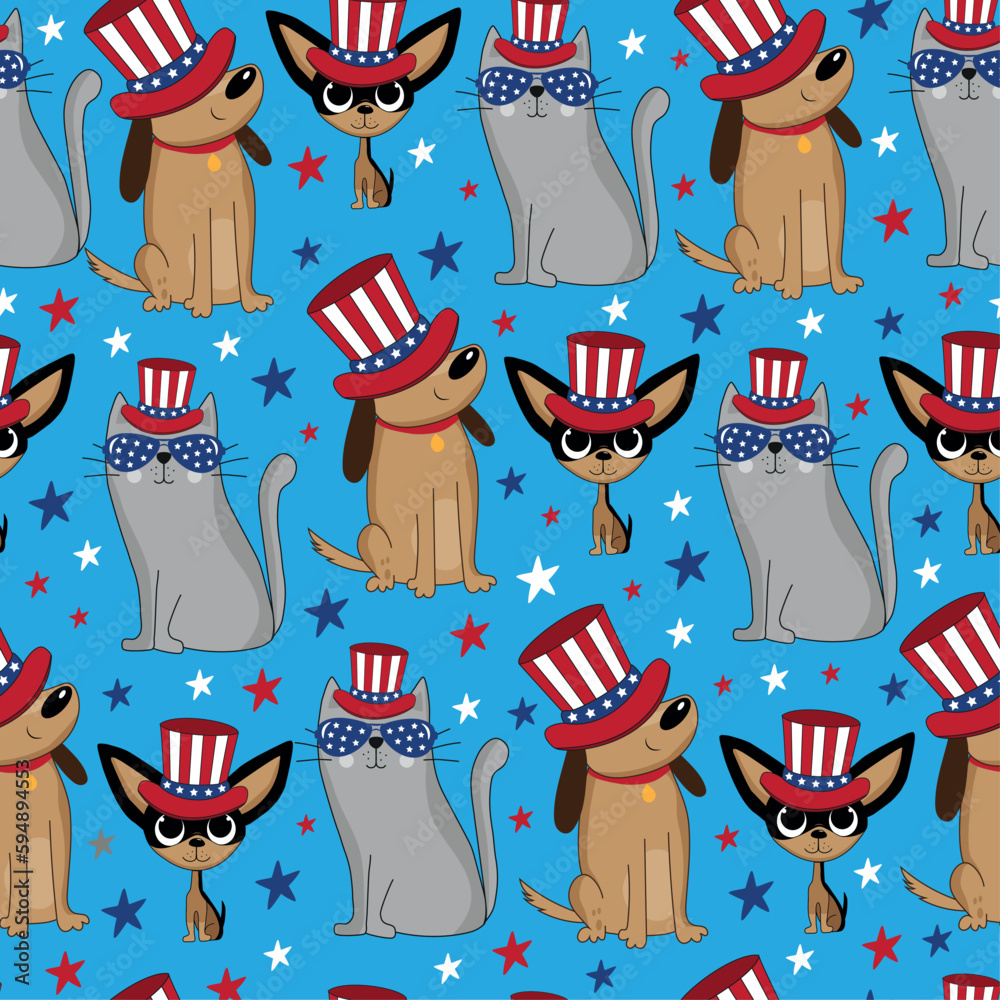Patriotic Dog Clip Art