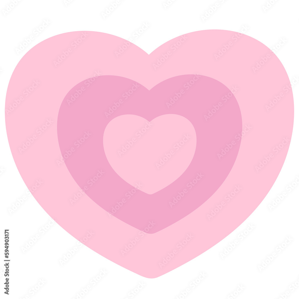 Pink heart layers. Image png. Social media decorations. For template ...