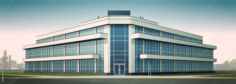 modern office building exterior commercial business center with large ...