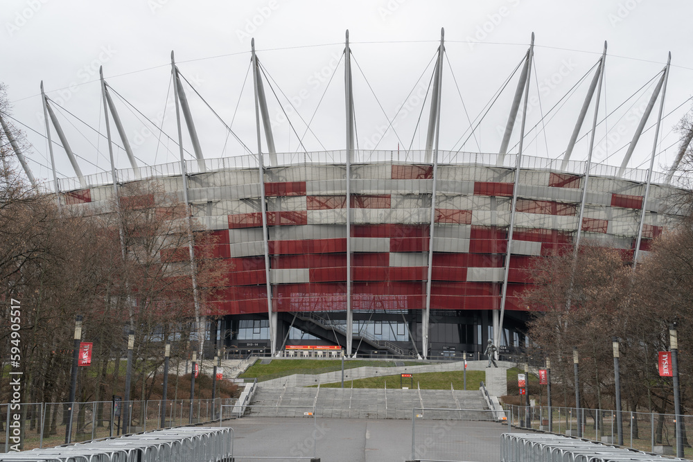 PGE Narodowy in Warsaw. Kazimierz Górski's National Stadium or Stadion ...