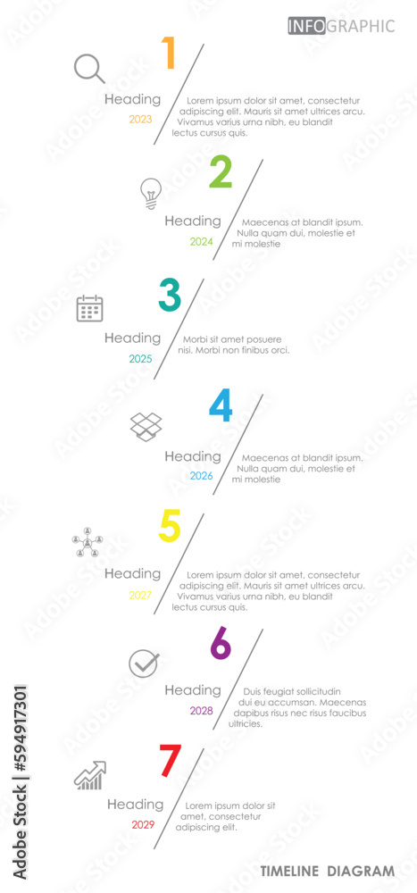 timeline weekly planner schedule project diagram Infographics template ...