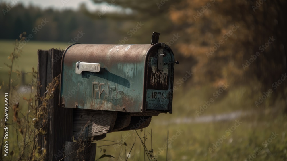 Relic of Communication: An Old and Rusty Mailbox Outside, Symbolizing ...
