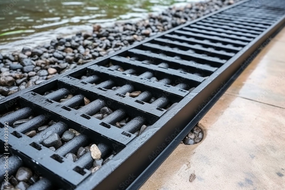 French drain, Drain Stones Gravel Floor, Drainage Surface system for ...