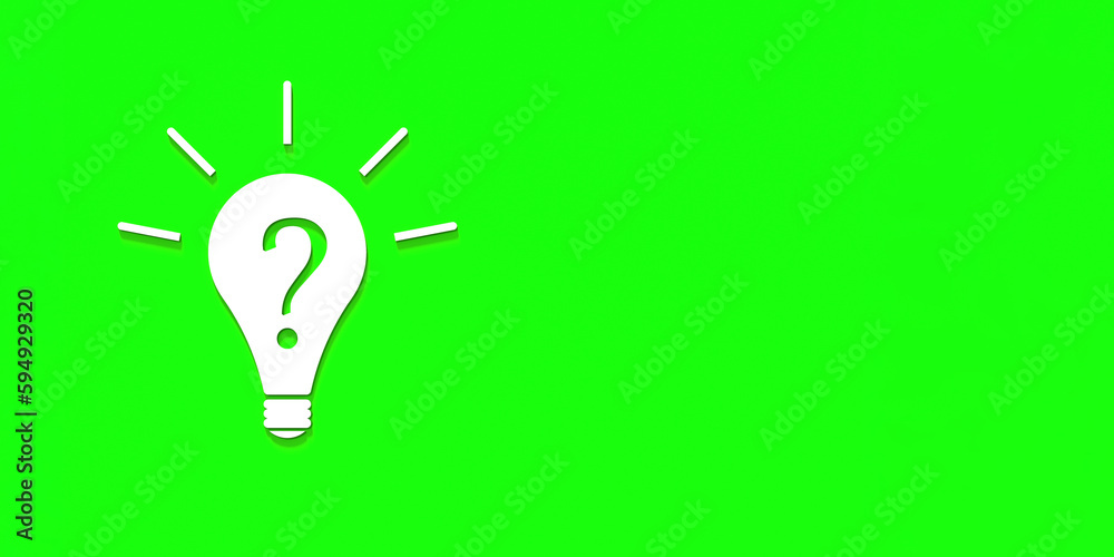 White light bulb with shadow on green background. Illustration of ...