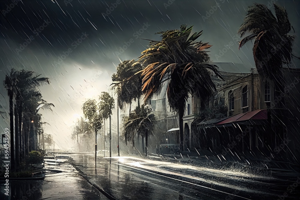 Hurricane Winds And Rain