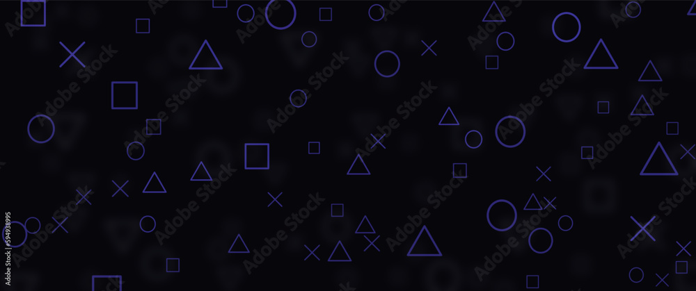 Seamless game line doodle or icons theme background design concept ...