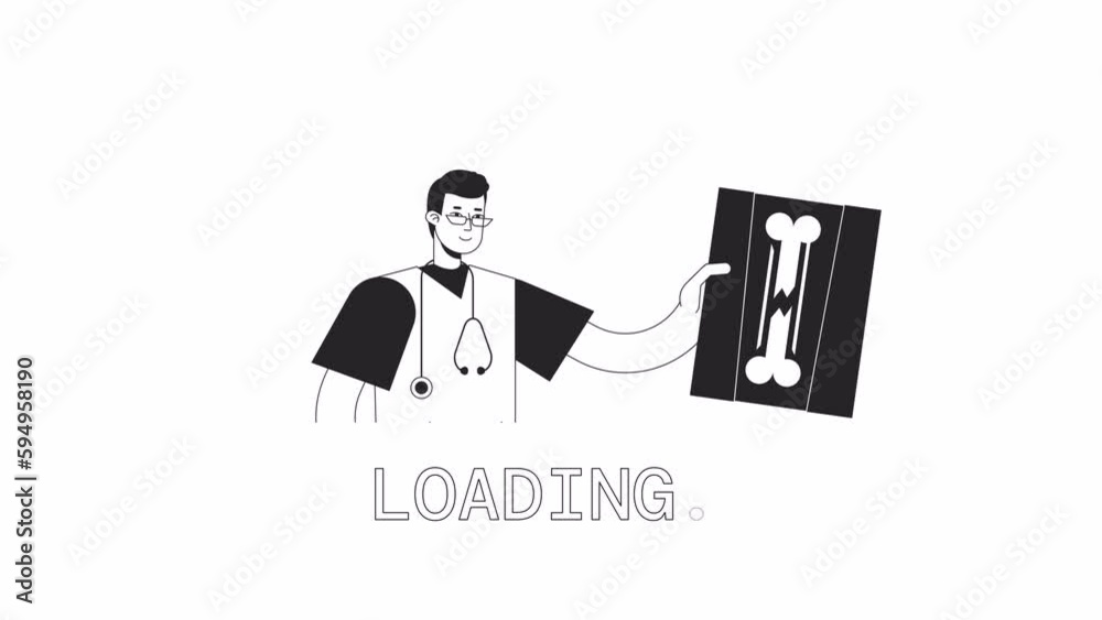 Ortho trauma bw loader animation. Diagnostics. Online doctor. Flash ...