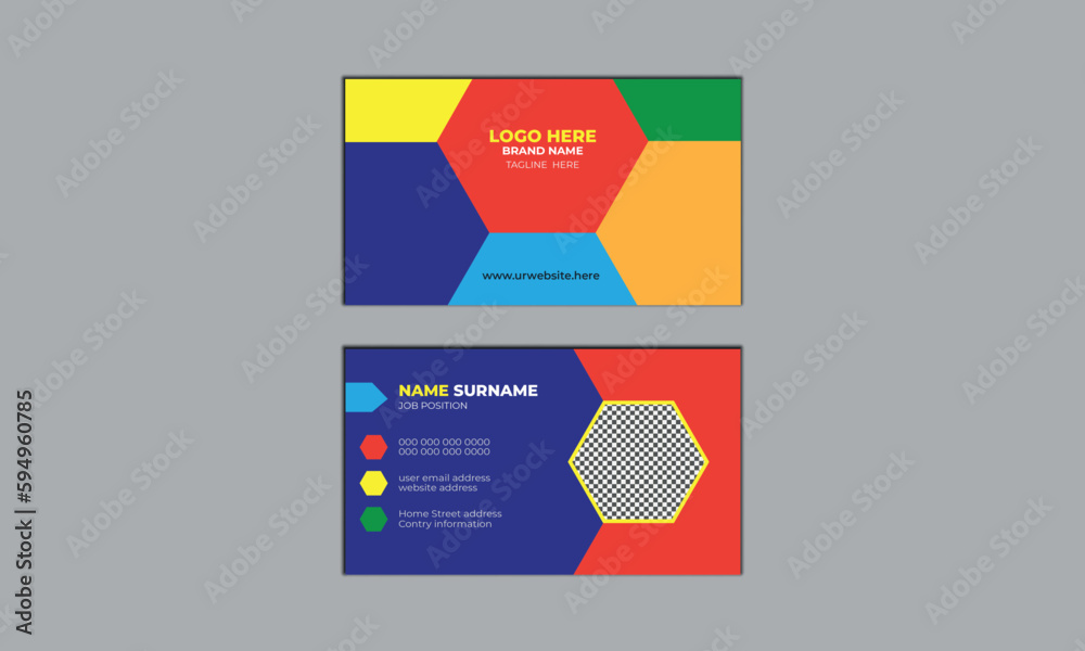 modern business card template, Simple Business Card Layout, Vector ...