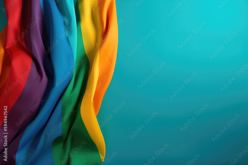 Rainbow flag. LGBT colors. LGBT Pride Month celebration generative ai ...