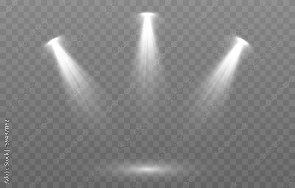 Vector light source png. Studio lighting png. White light source png. Light from a lamp or ...