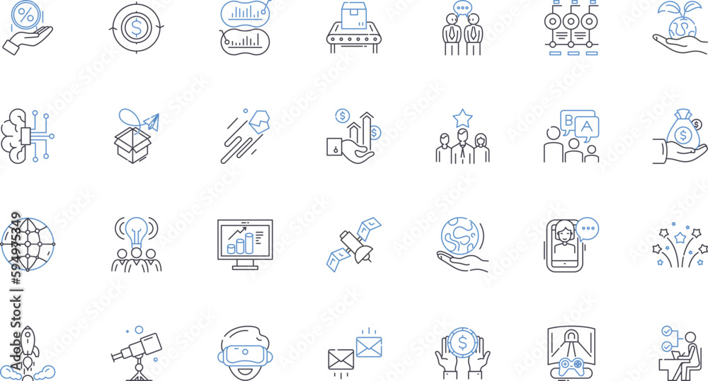 Evolution line icons collection. Adaptation, Mutation, Natural ...