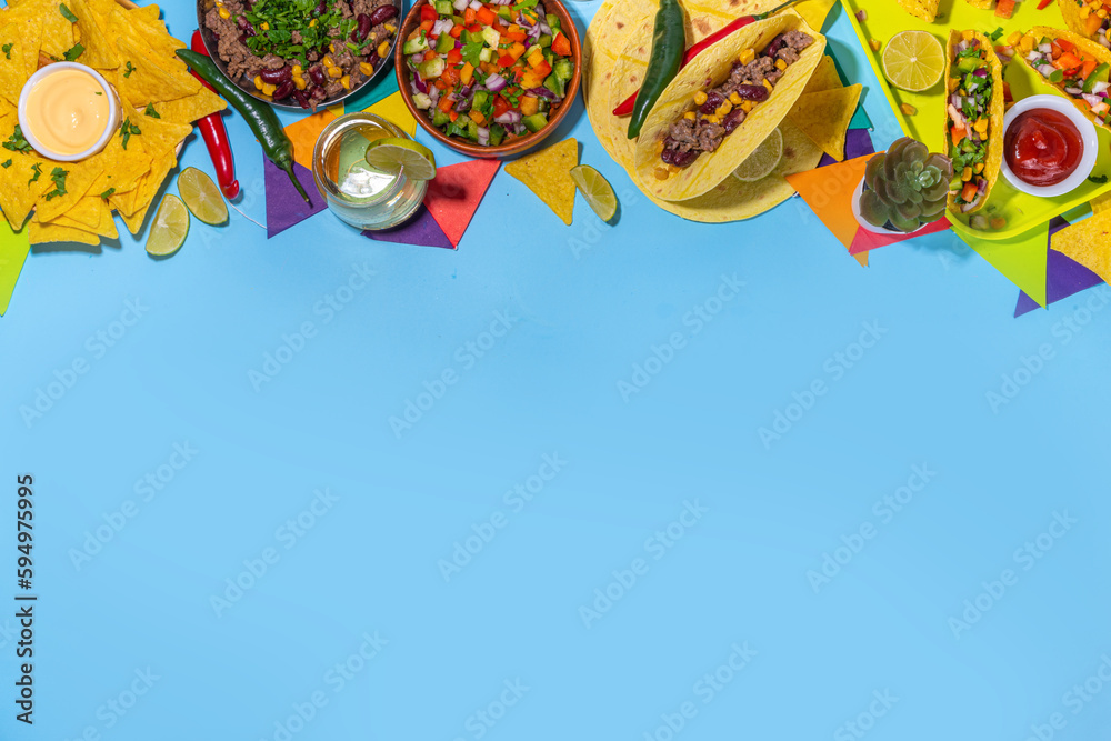 Cinco de mayo party food. Mexican holiday Cinco de mayo traditional ...