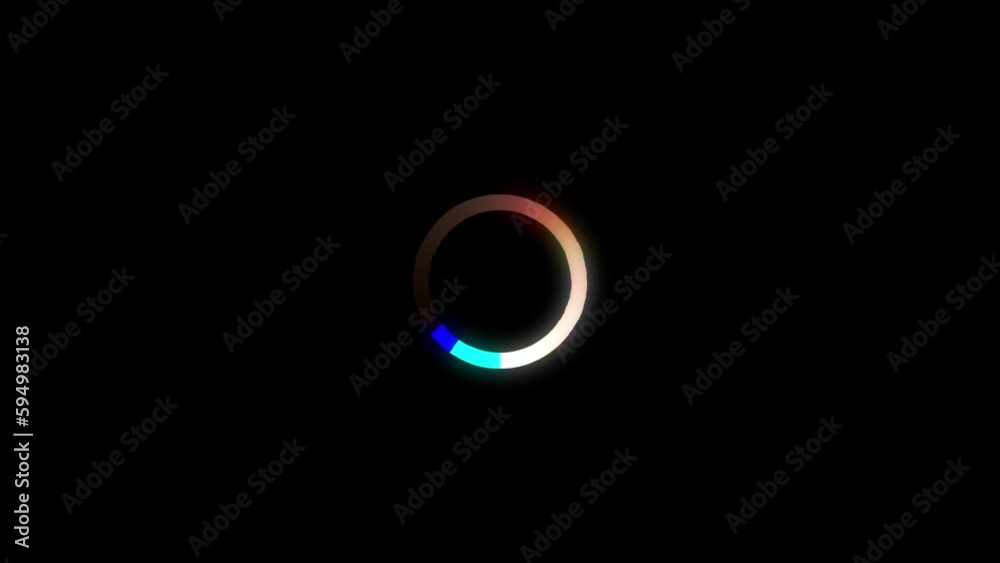 Circle loading animation with glitch effect. Glitch round animation of ... Circle loading animation with glitch effect. Glitch round animation of ...