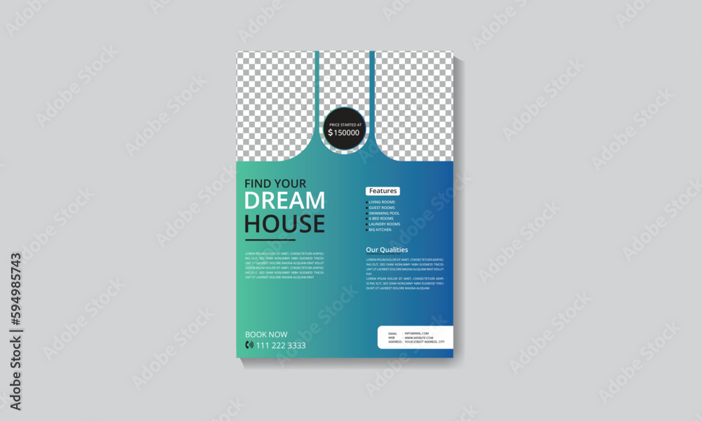 We Build Your Dream House Flyer Design Template, minimalist a4 size ...