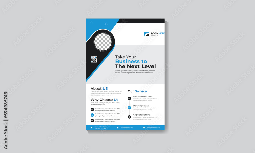 Vetor de Corporate business cover flyer design template for print,a4 ...