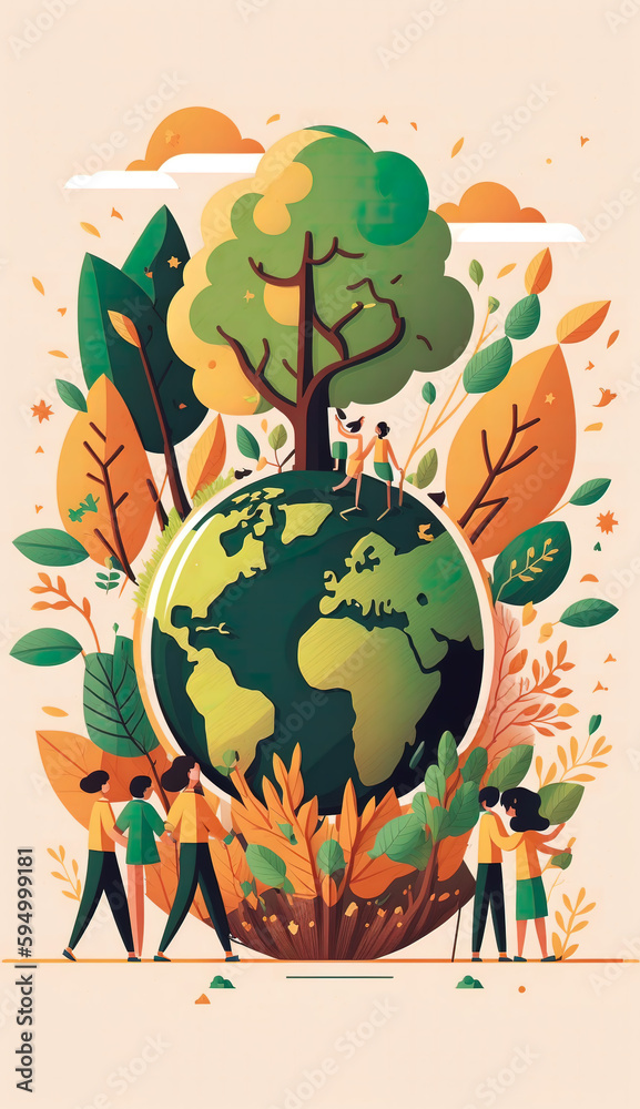 People save green Planet environment with global clean up, Earth Day ...