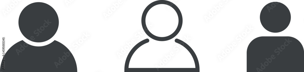 Set of User icon. symbol of business people. User Icon set. Profile ...